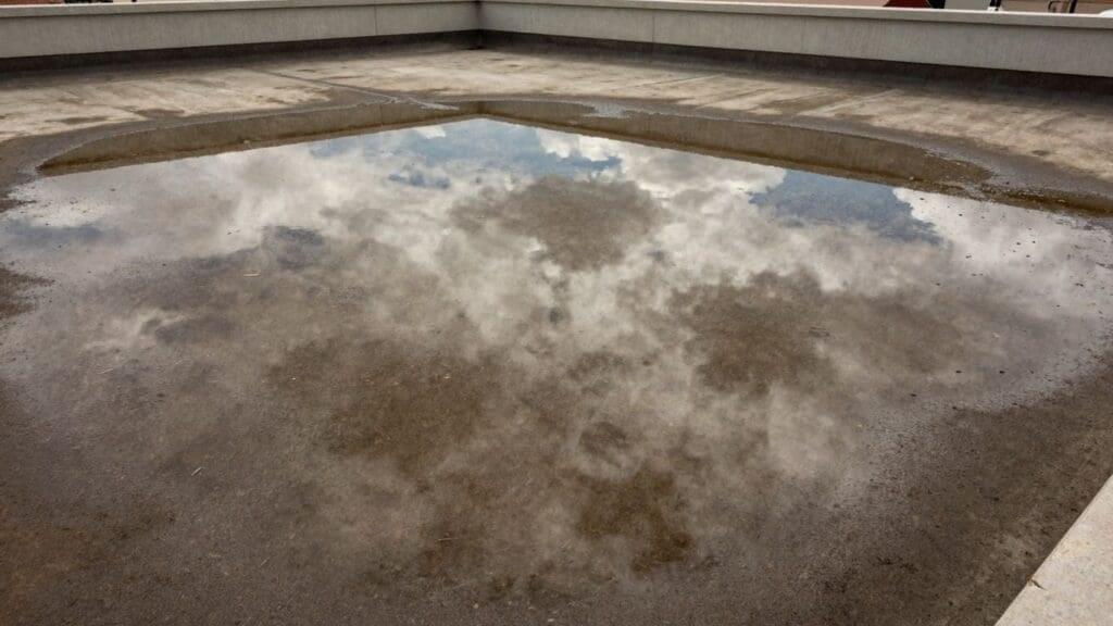 Flat Roof Ponding Water: Causes, Damage & What to Avoid